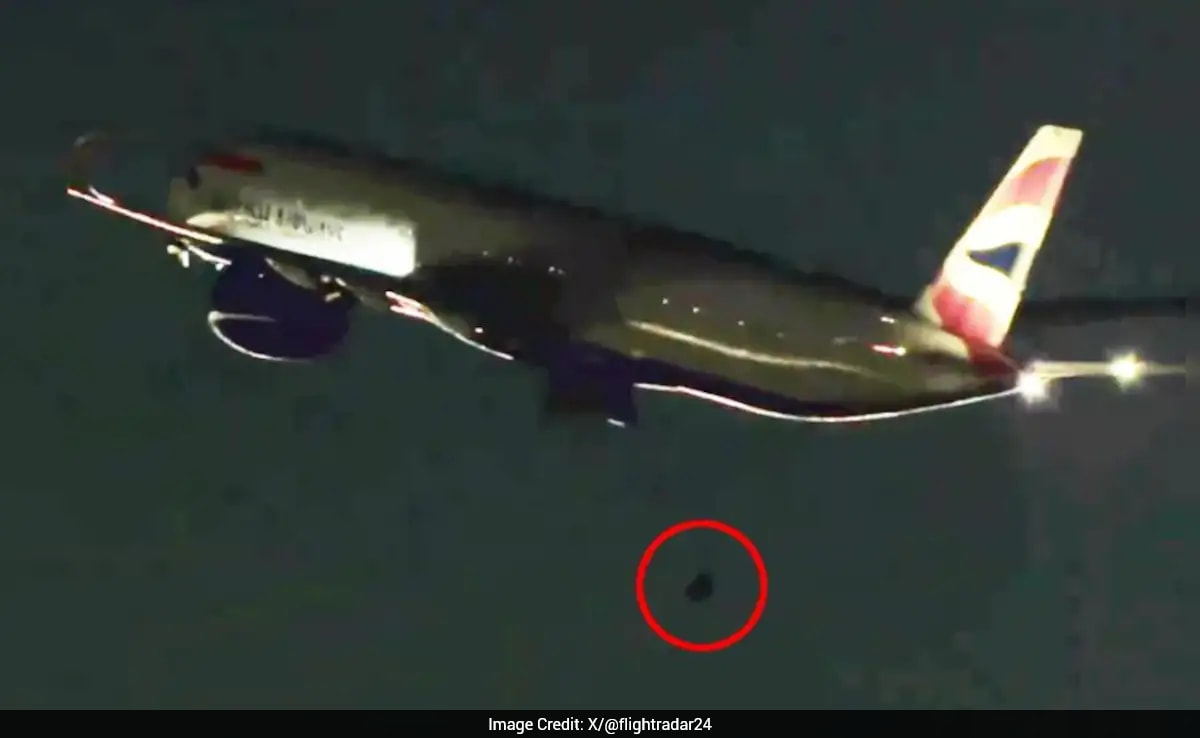 Watch: Dramatic moment London-bound plane loses wheel after take-off in ...