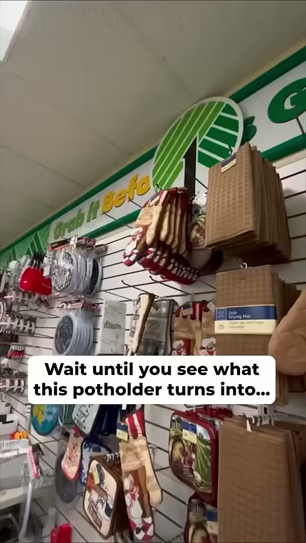 Grab a Dollar Tree potholder...😱