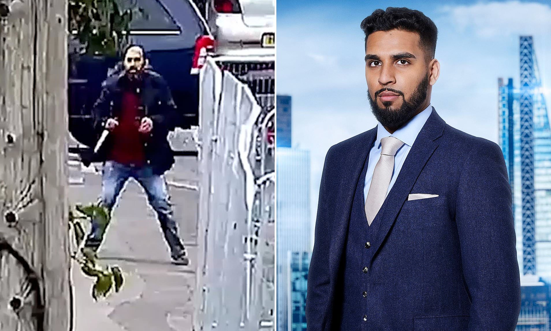 Moment hero Apprentice star bravely intervenes as knifeman randomly ...
