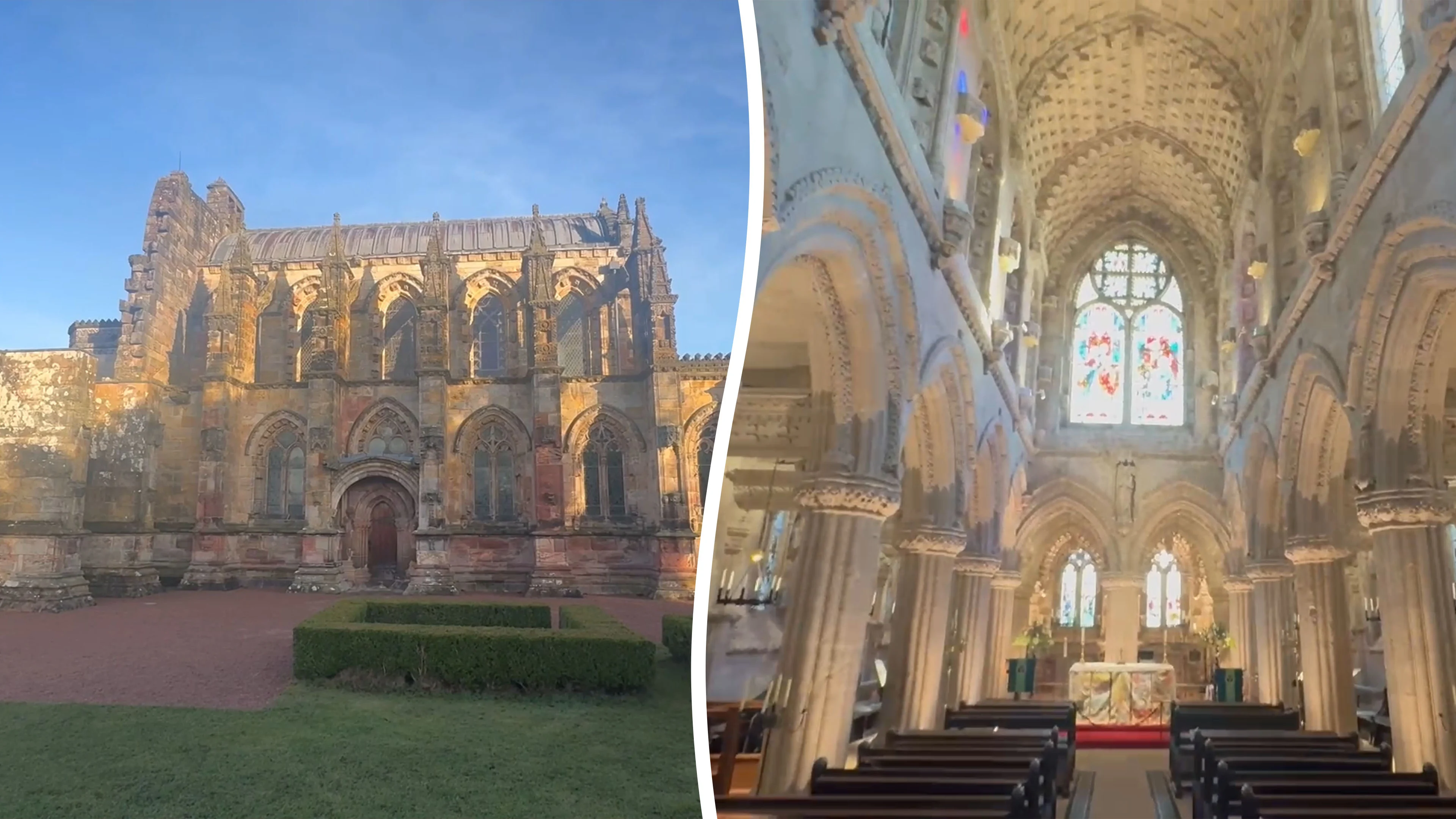 Rare glimpse inside 580-year-old church that inspired The Da Vinci Code