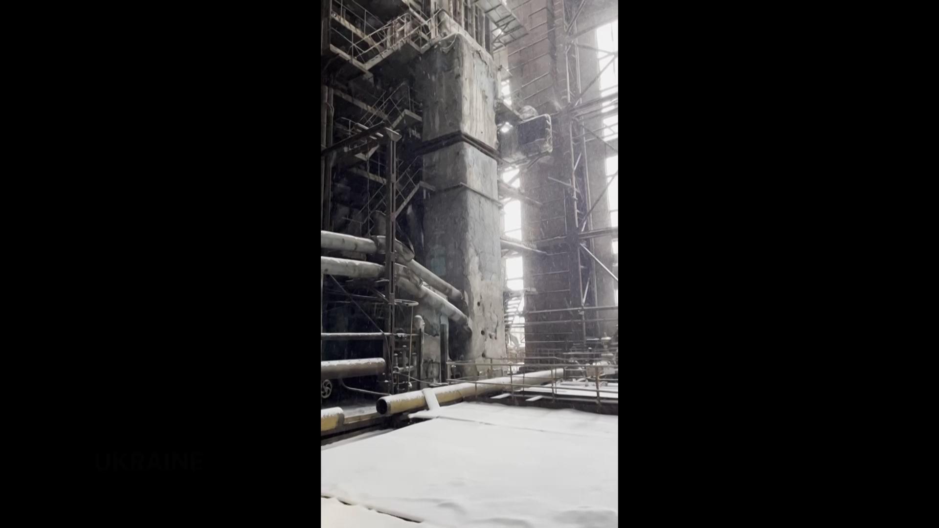 Ukraine's largest private power company shows damage to power plants ...
