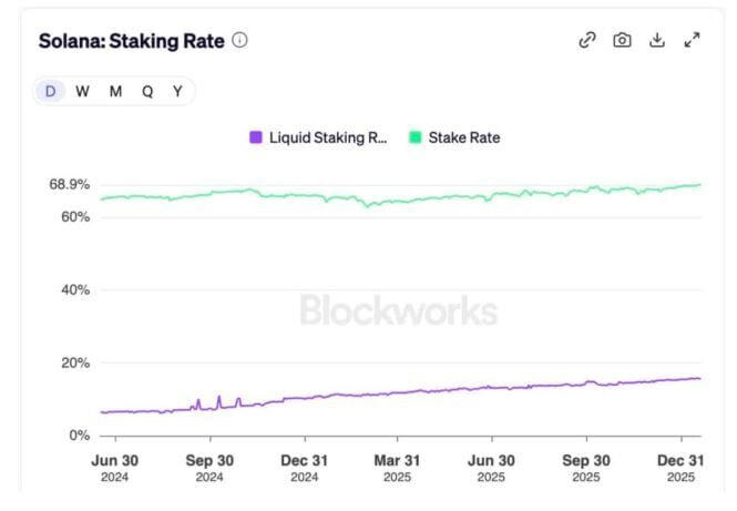Solana alcanza un récord de staking 425.7 millones de SOL