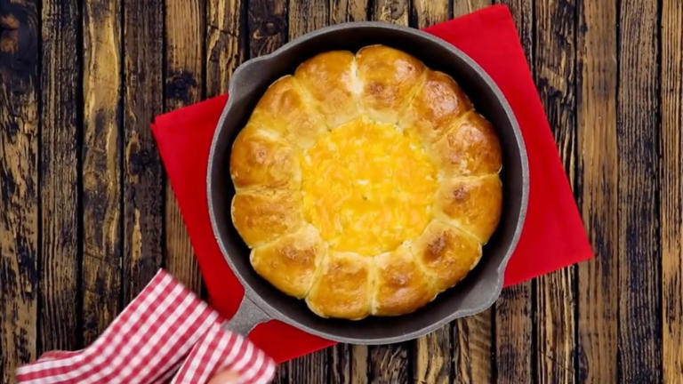 This share & tear cheese dip is the perfect Super Bowl snack