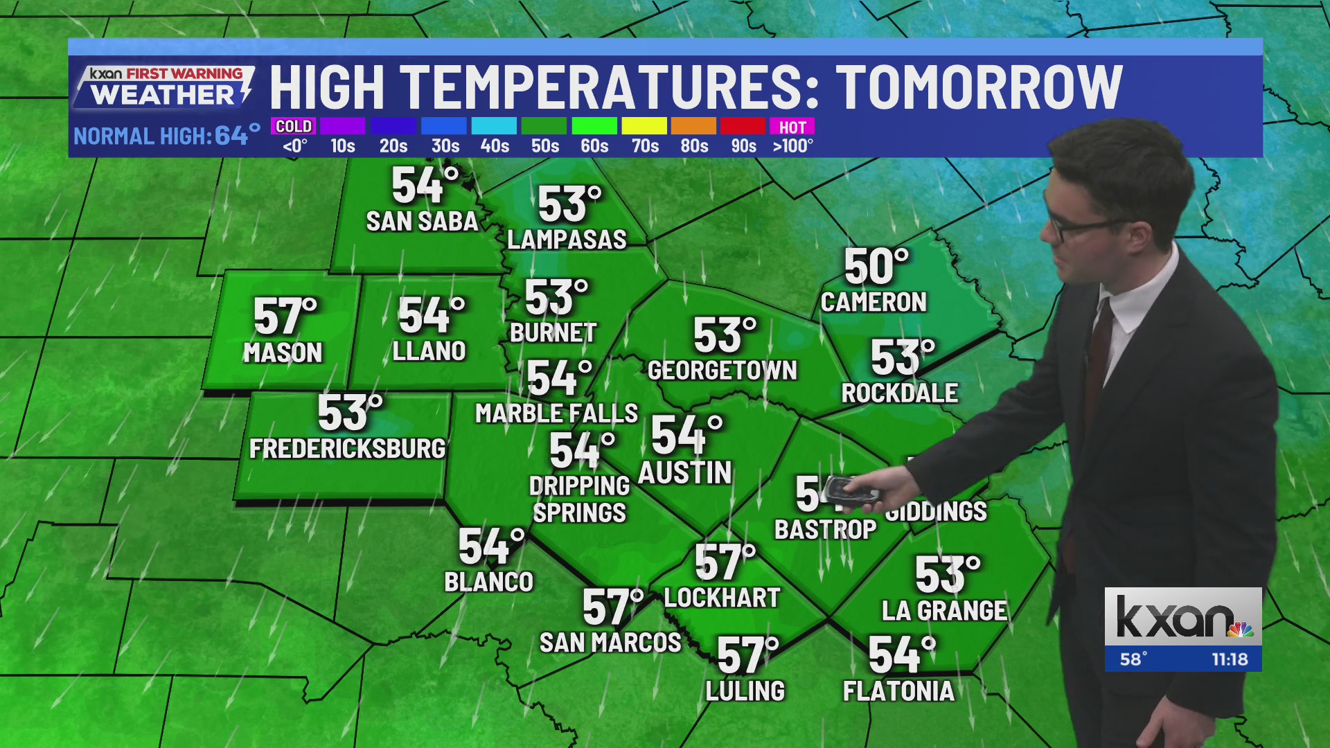 Front moves in, much cooler weekend, rain chances next week | KXAN ...