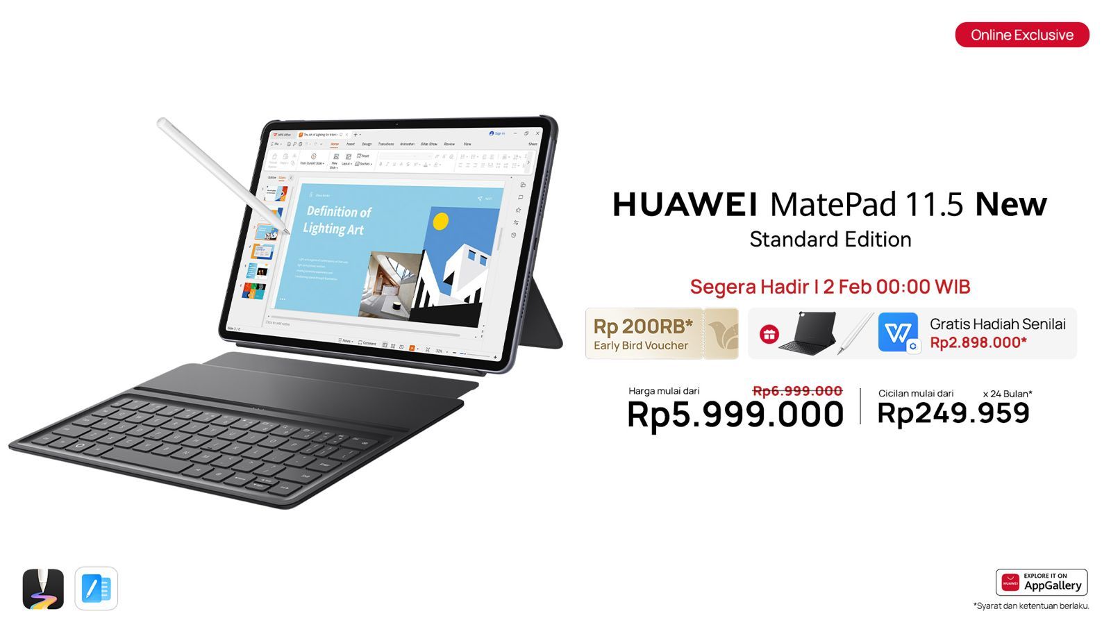 Huawei hadirkan tablet MatePad 11.5 New Standard Edition di Indonesia