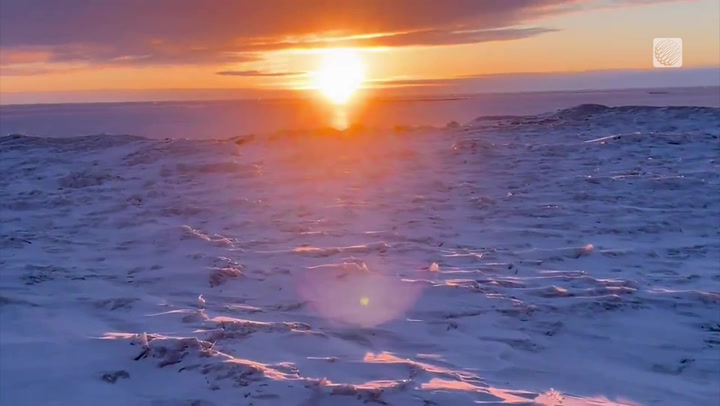 A very icy sunrise in Port Stanley