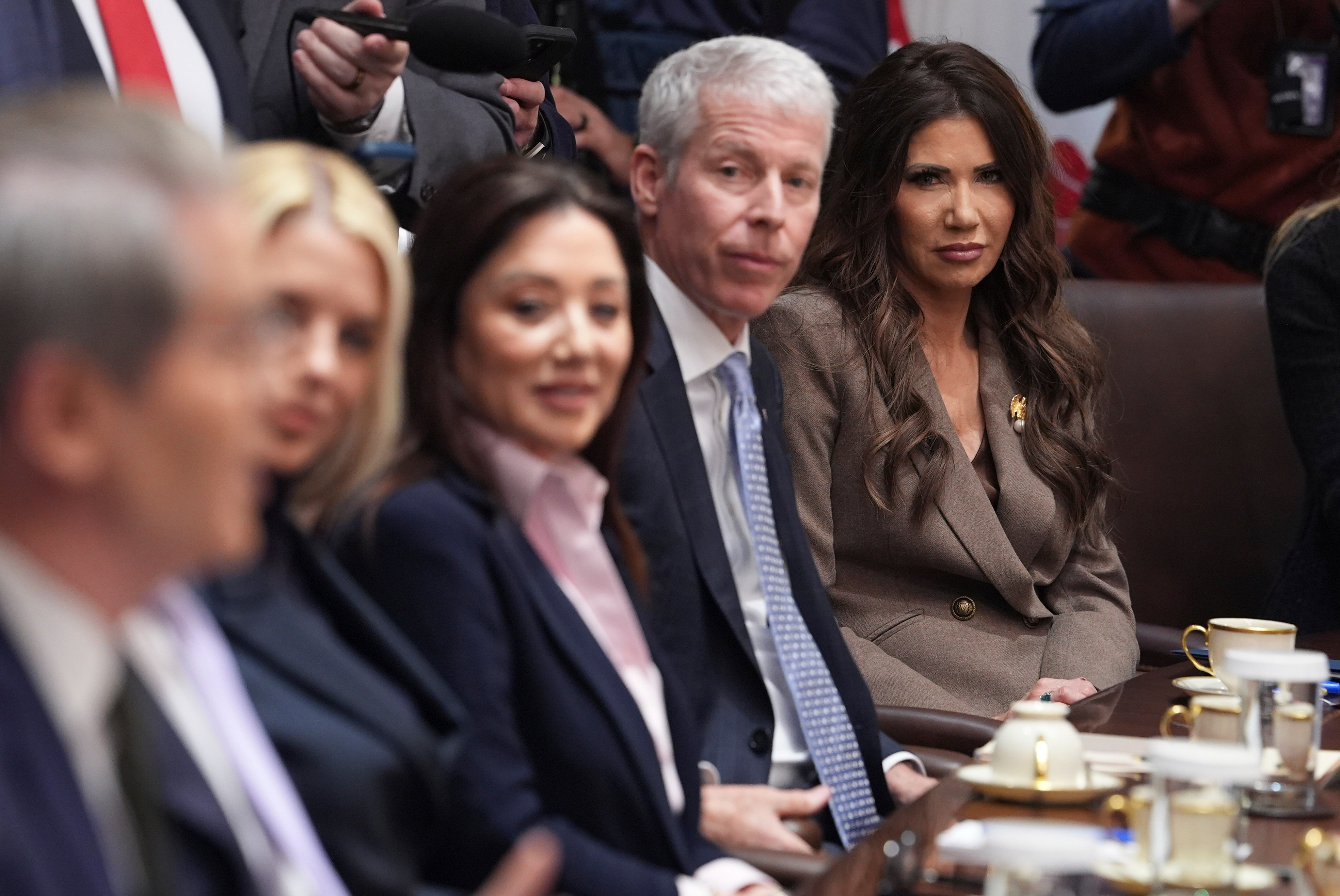 Kristi Noem doesn't speak during abbreviated Trump Cabinet meeting