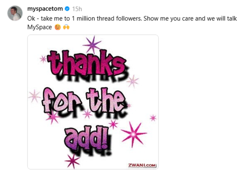 MySpace founder Tom Anderson responds to fans' pleas for a comeback