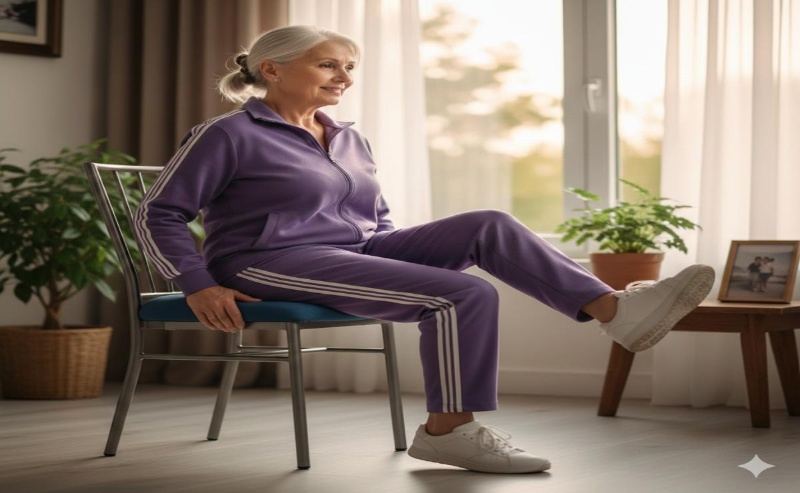 Seated marching: The simple low-impact exercise that boosts leg ...