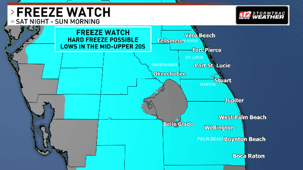 Extreme cold watch and freeze watch issued Sat night-Sun morning
