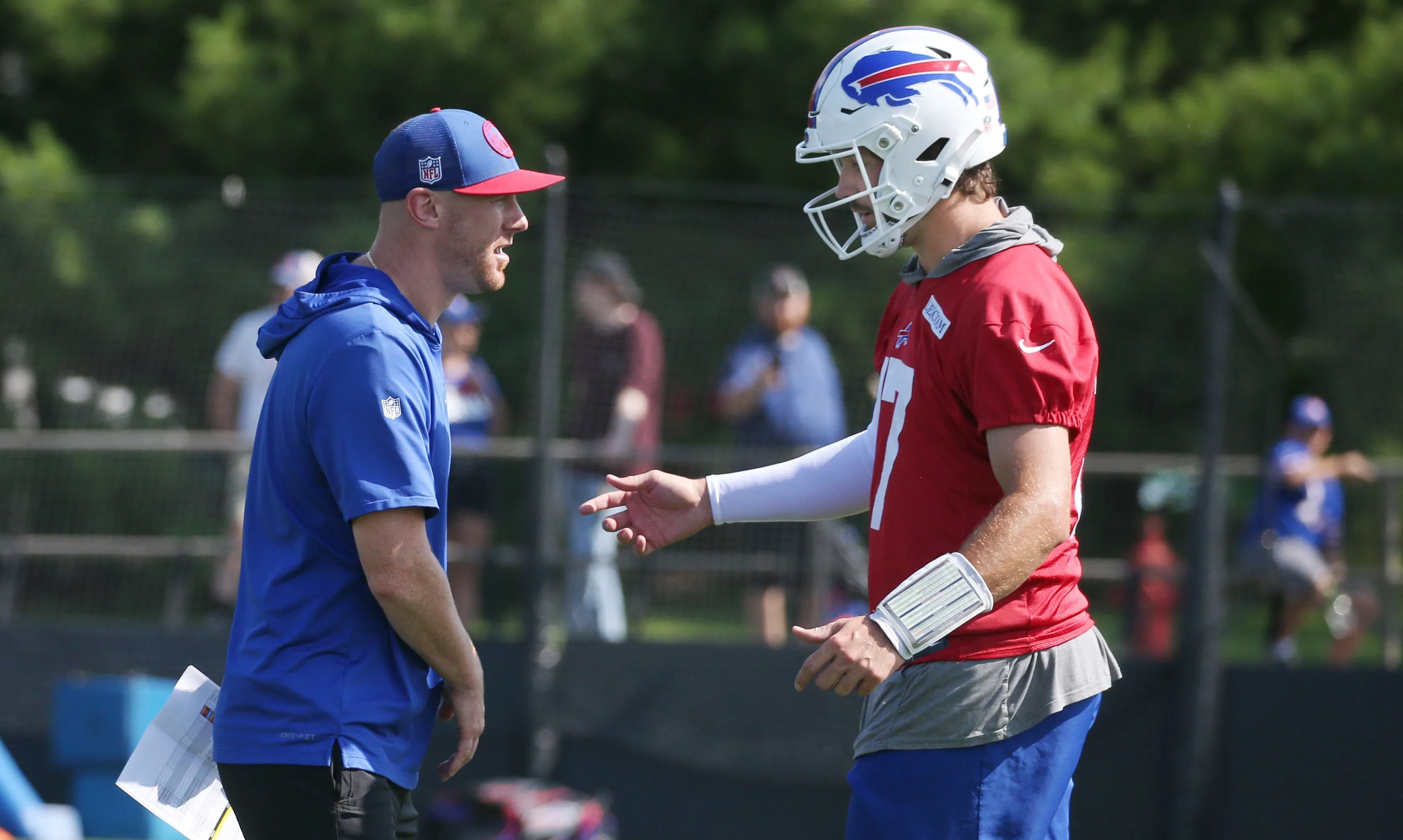Joe Brady’s first message to Buffalo starts and ends with Josh Allen