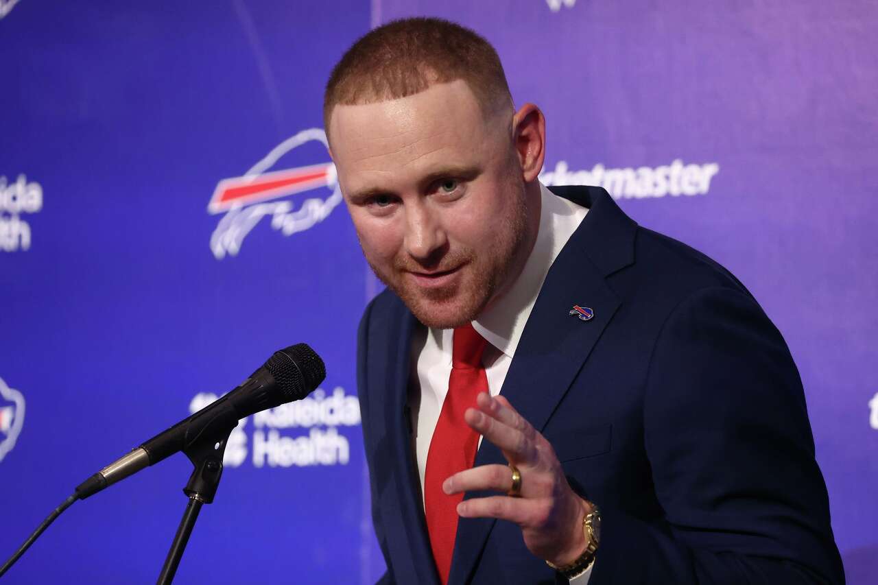Buffalo Bills coach Joe Brady praises Josh Allen, Sean Payton, wife in ...
