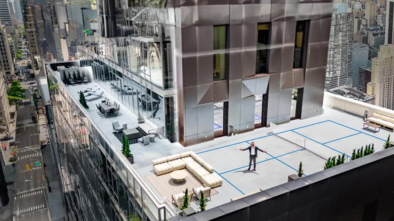 Inside a $28 million NYC apartment with pickleball court