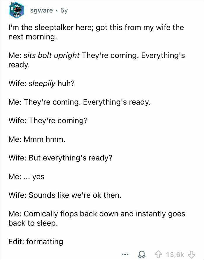 52 of the most hilariously random things people said in their sleep