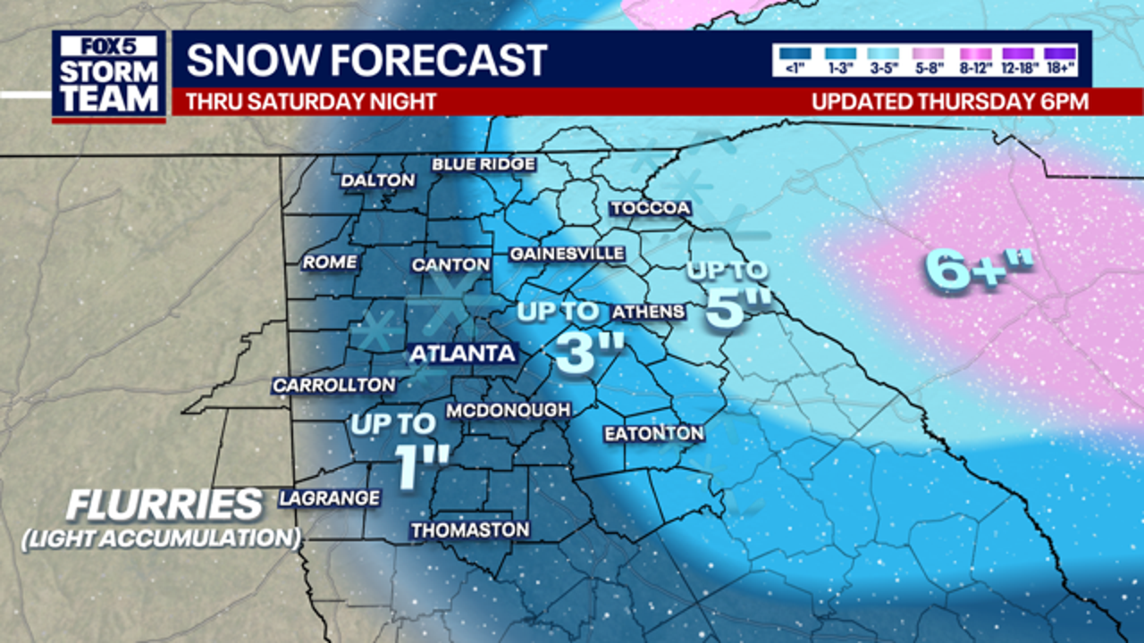 Snow in metro Atlanta this weekend | Possible accumulations, timing ...