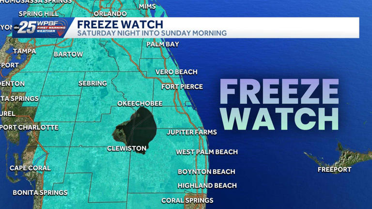 Freeze watch issued as South Florida faces its coldest air in years