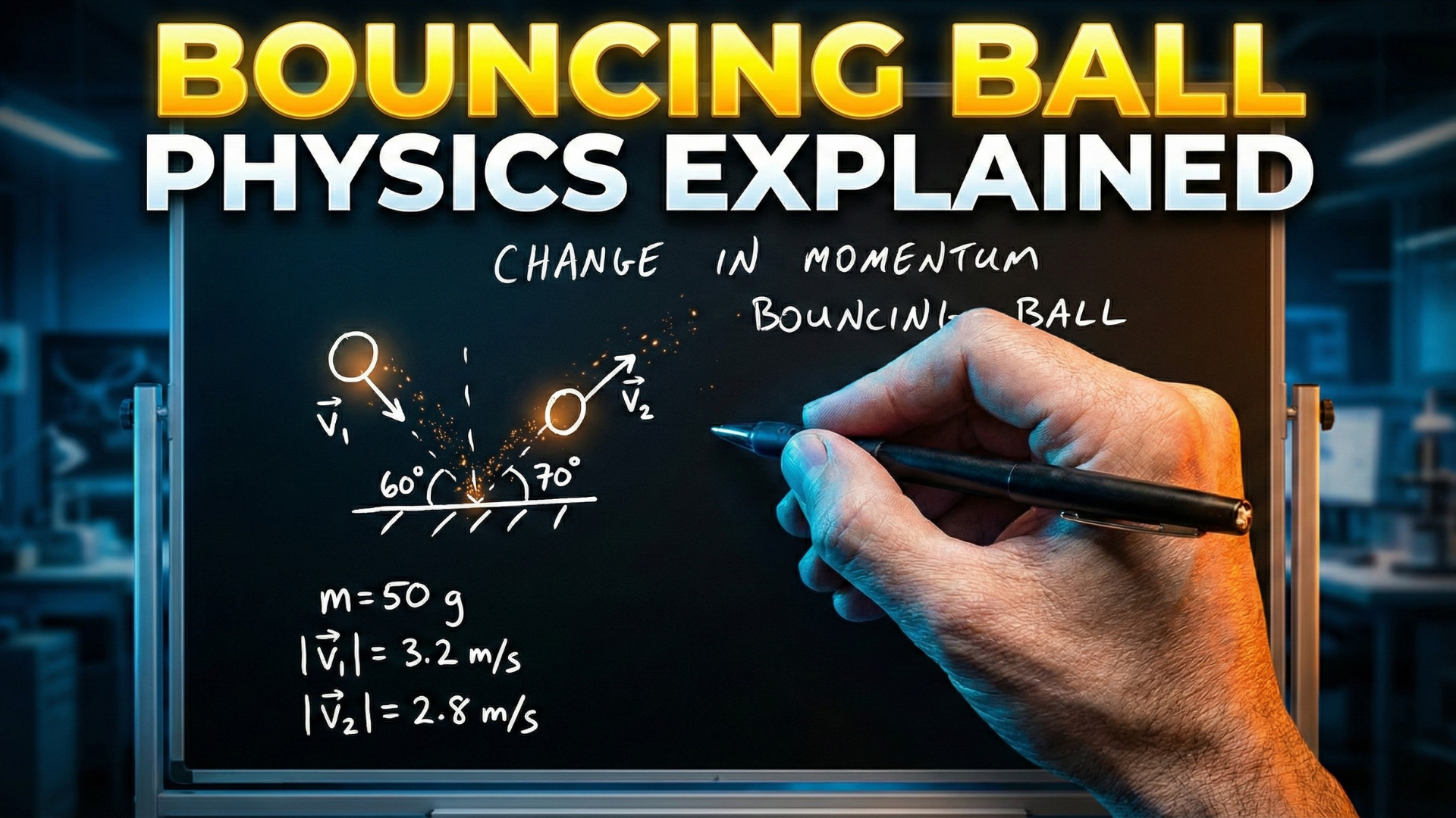 Physics tutorial: Vector change in momentum of a bouncing ball