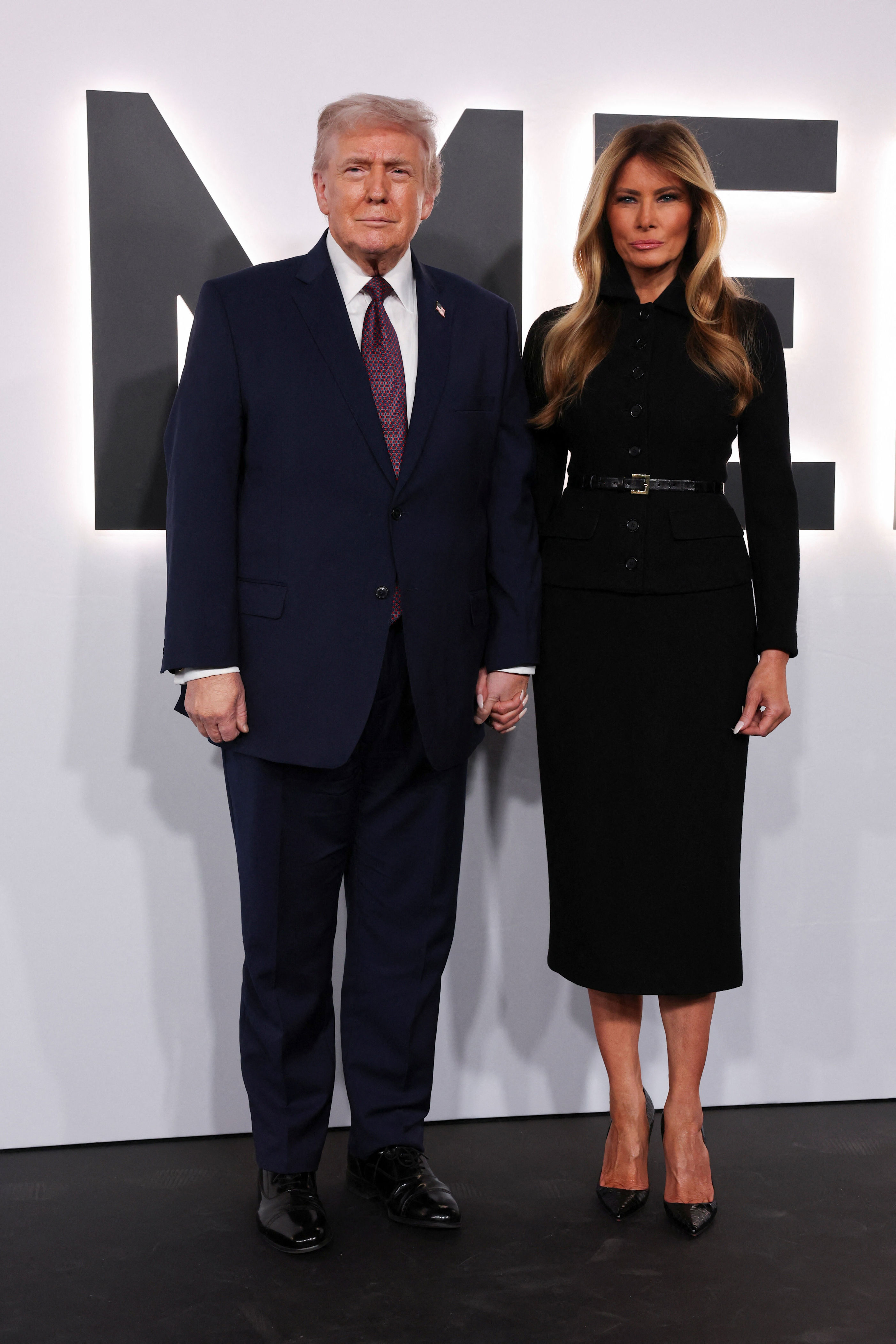 Melania Trump wears demure black Dolce & Gabbana skirt suit to DC ...
