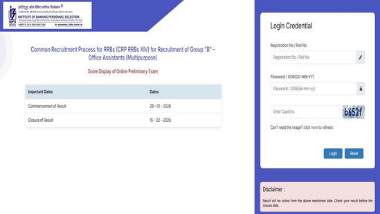 IBPS RRB clerk prelims result 2025: Scores released at ibps.in, direct ...