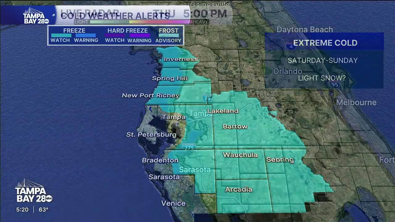 Tampa Bay weather forecast for Jan. 29, 2026 – 5 p.m. update