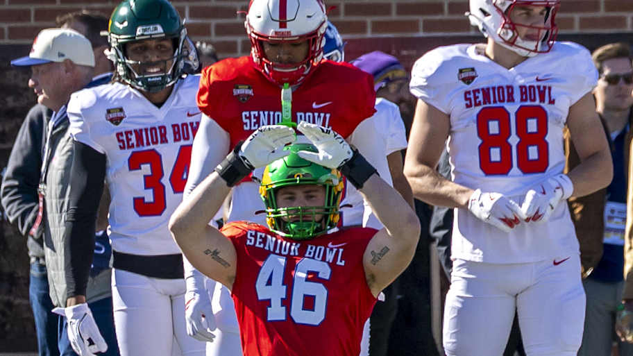 Oregon linebacker Bryce Boettcher’s Senior Bowl is changing his NFL ...