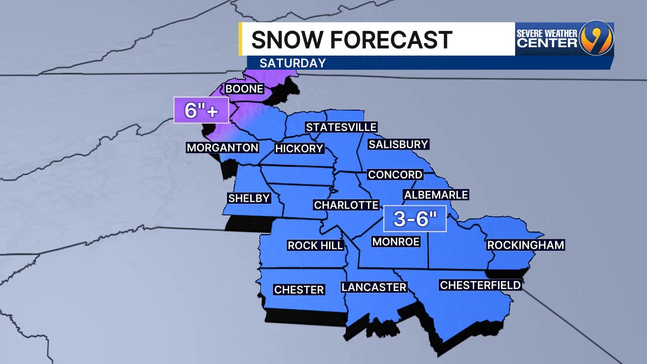 Charlotte area could get 6 inches of snow; state of emergency declared