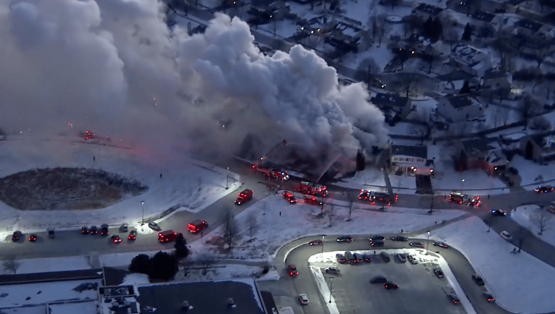 Massive plume of smoke billows from west suburban house engulfed in flames