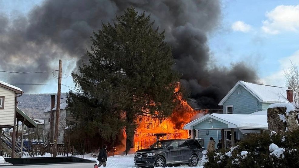 Fire crews battle three-alarm house fire on East Main Street in Loch ...