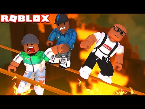 Crossing the most dangerous bridge in Roblox