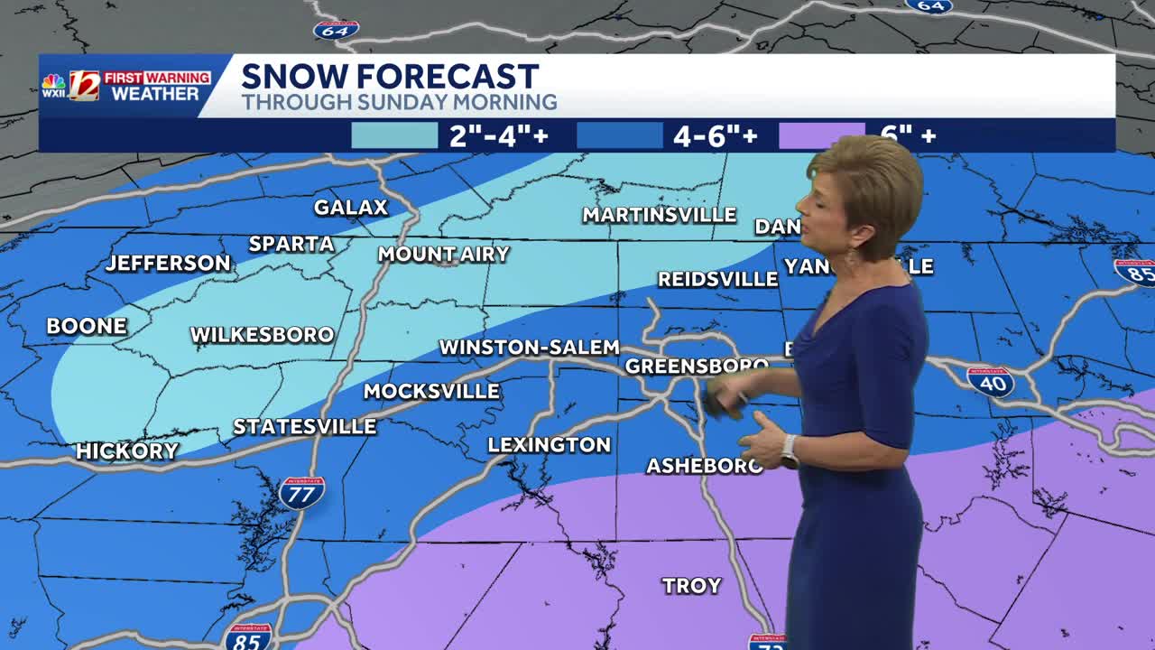 Heavy snowfall for some in North Carolina on Saturday, storm begins ...