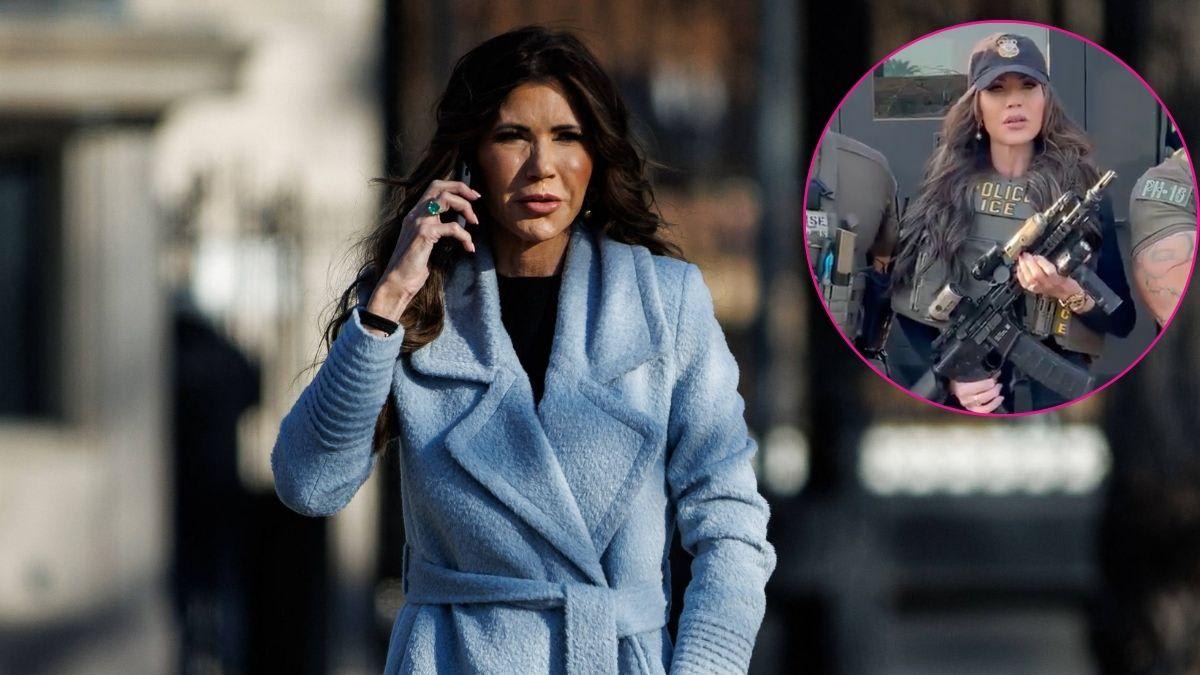 Kristi Noem slammed for pointing gun at ICE agent’s head in viral clip ...