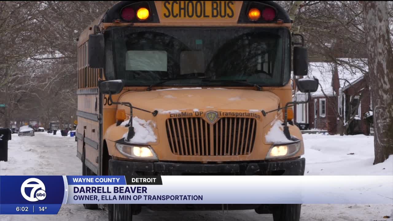 Detroit yellow bus owner's cold weather student rides spark safety debate