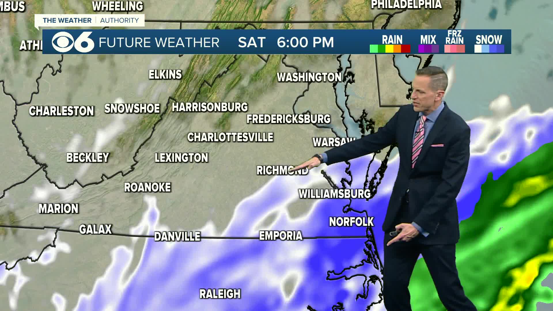 Hour-by-hour look at winter storm in Virginia this weekend (Thursday p ...