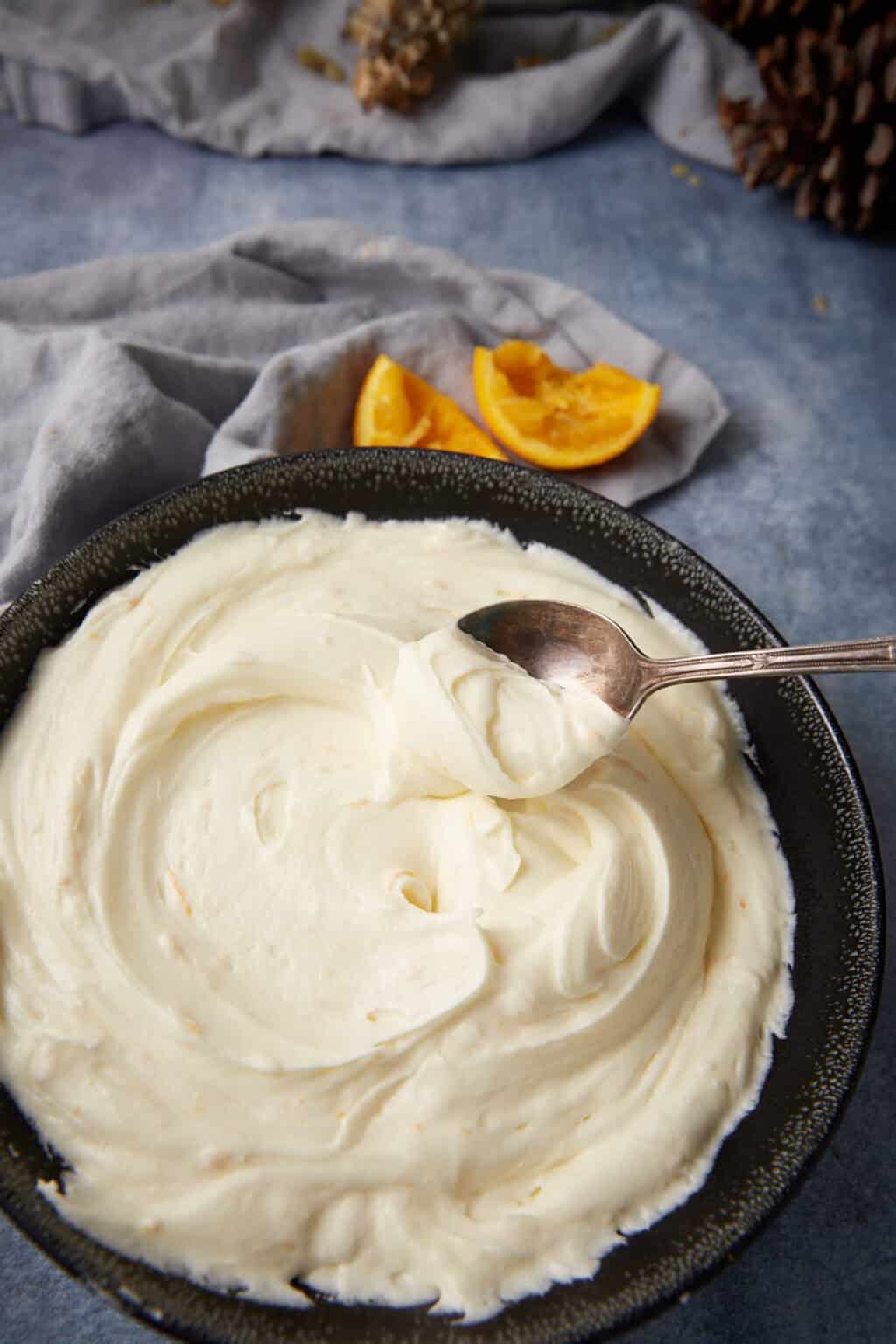 Orange cream cheese frosting that tastes bright, rich, and nostalgic