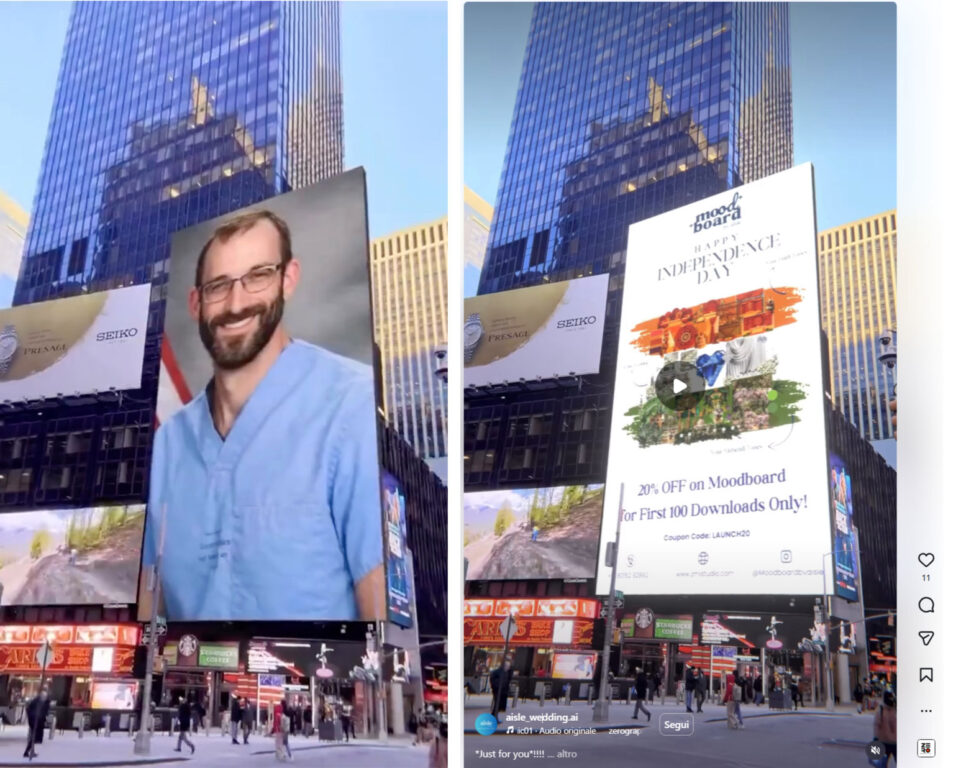 La falsa commemorazione di Alex Pretti a Times Square