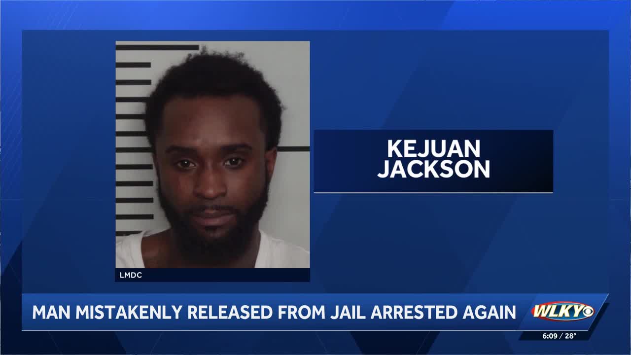 Louisville man mistakenly released from jail arrested again