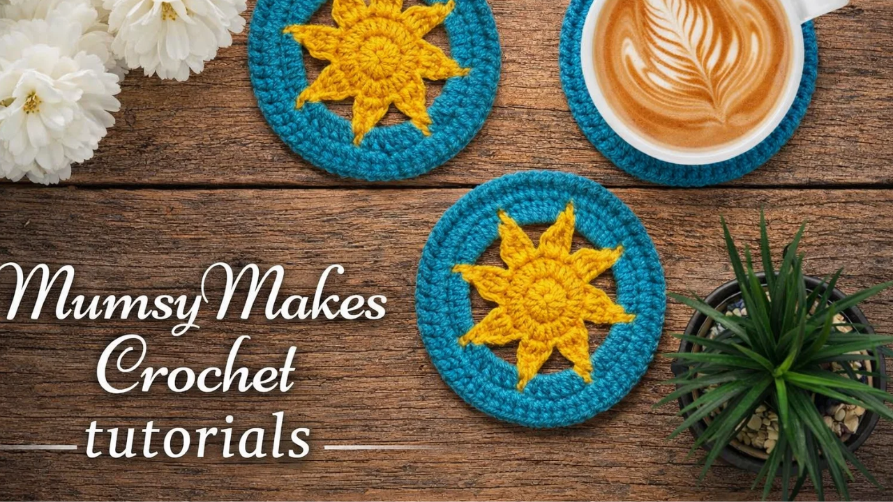 These sun crochet coasters instantly brighten any space