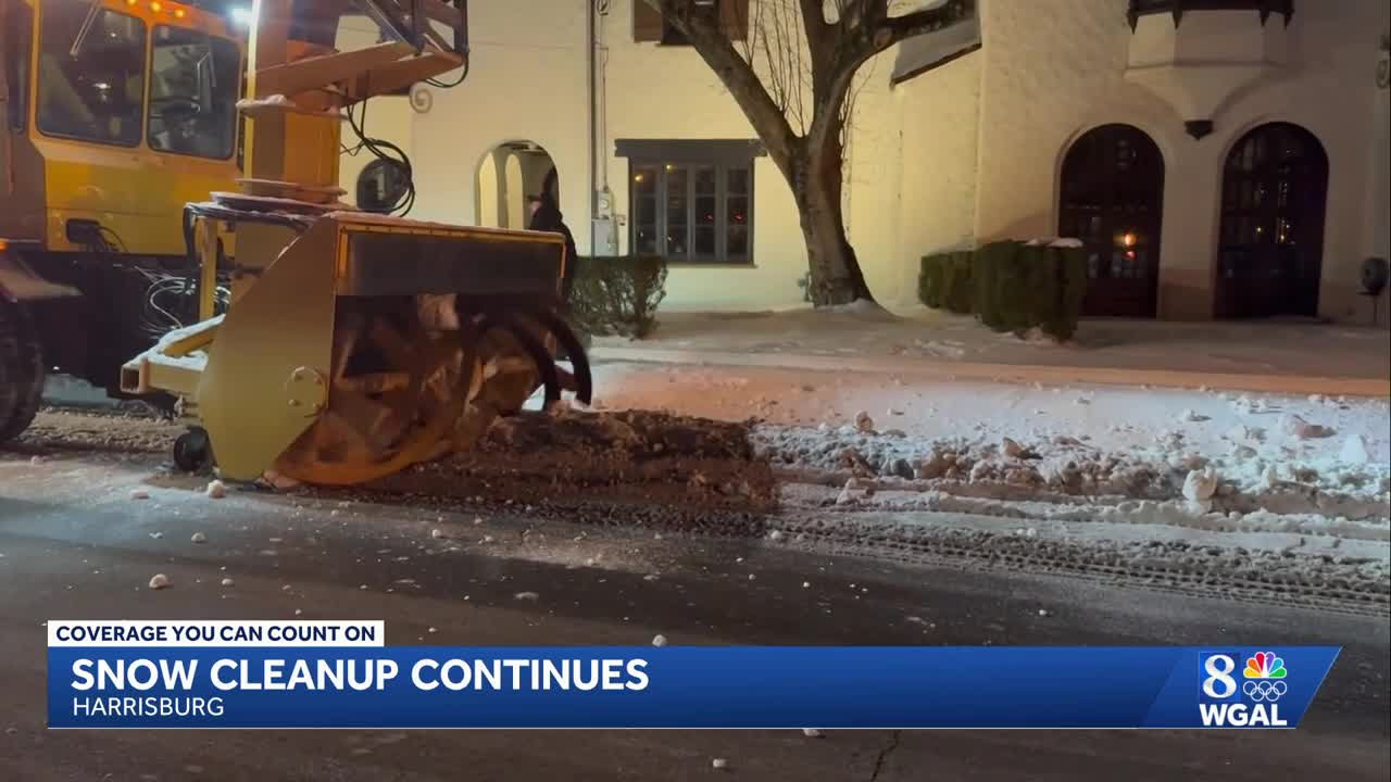 Cleanup efforts underway in Harrisburg after snowstorm