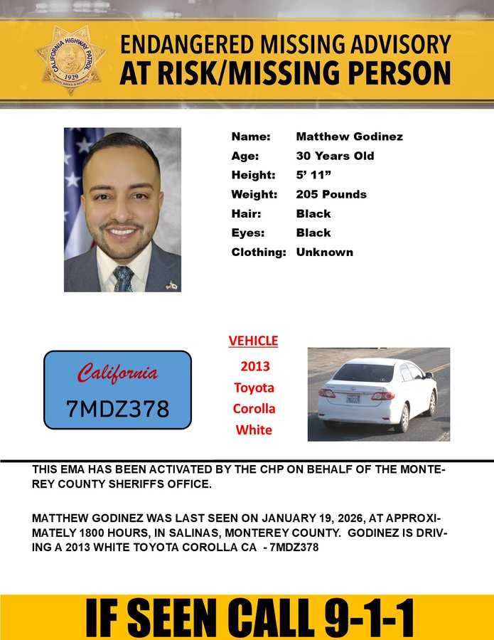 Endangered missing advisory issued for man last seen in Salinas