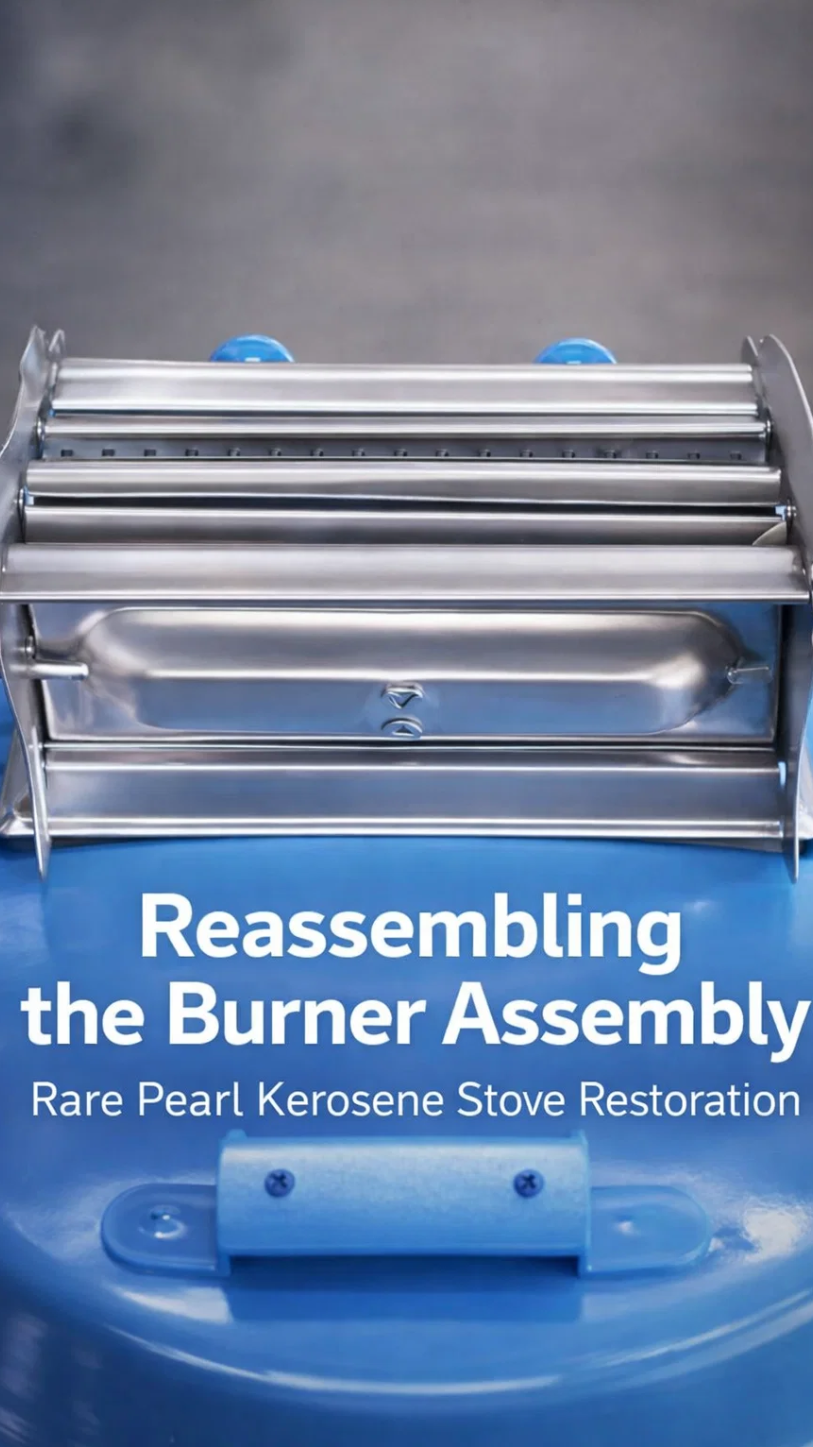 Reassembling the burner assembly | Rare Pearl kerosene stove restoration