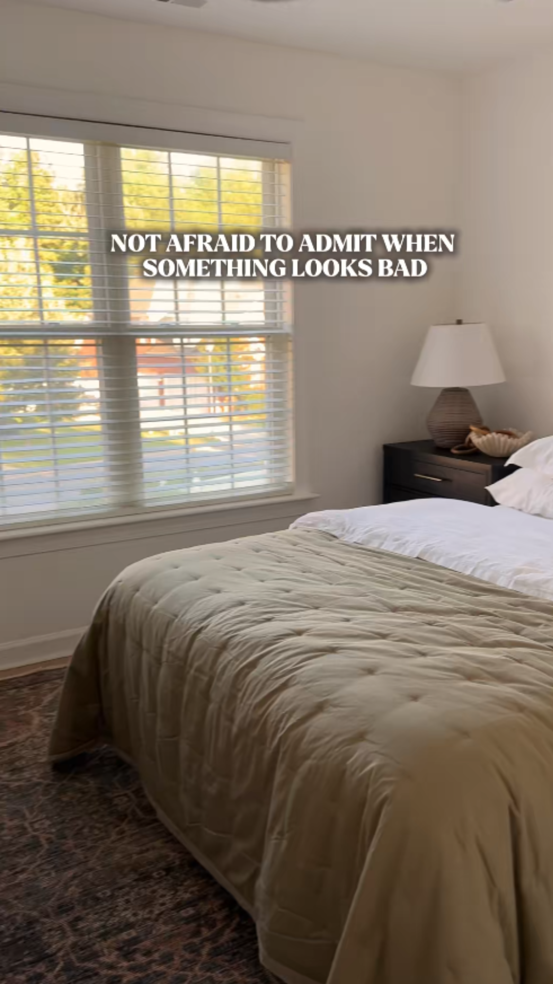 I swore I’d never put the bed against the wall… but look