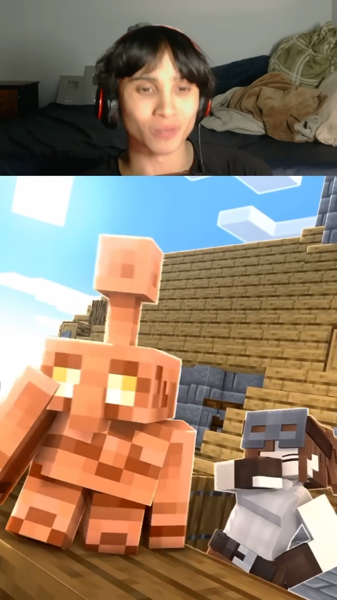 Minecraft Copper Golem reaction