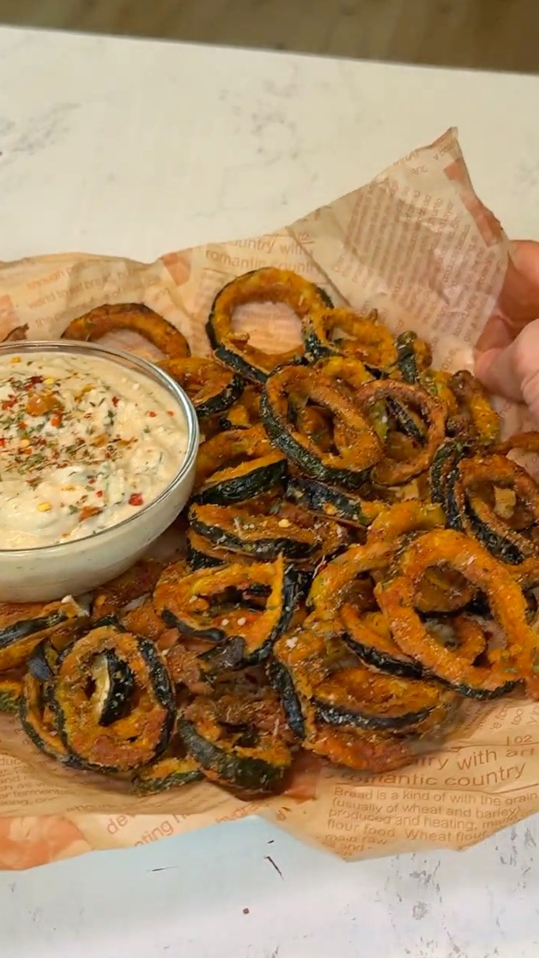 This crispy zucchini ring hack blew my mind
