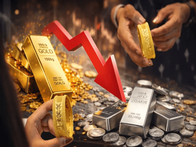 Gold-silver price crash: Gold prices plummet in a single day, silver ...