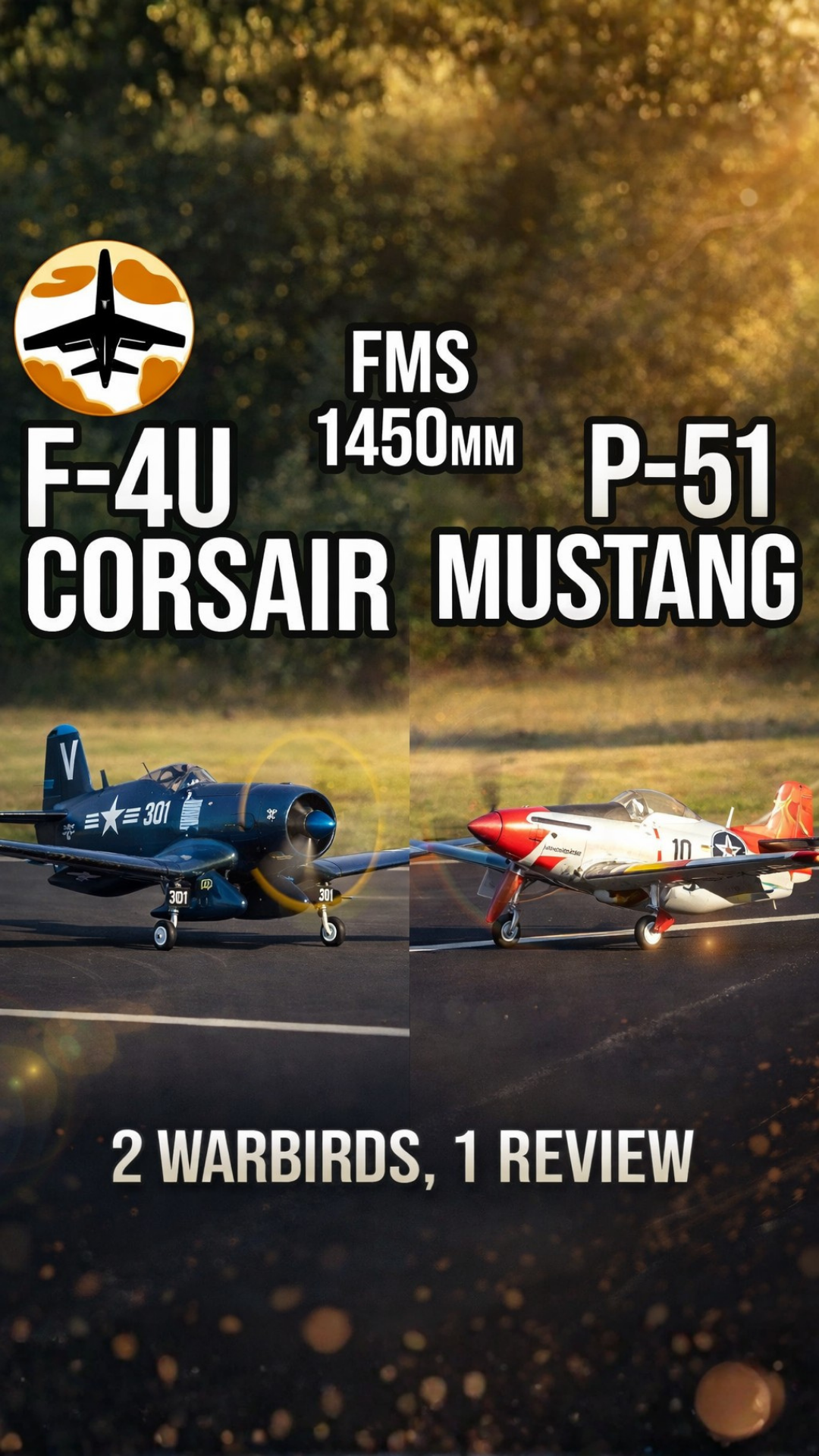 Flying the FMS Corsair & Mustang 1450mm combo what you need to know