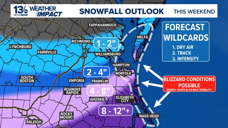 Weather impact alert this weekend as coastal storm threatens snow, wind ...