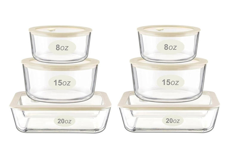 Rubbermaid, Pyrex, and Oxo all have glass food storage sets you can ...