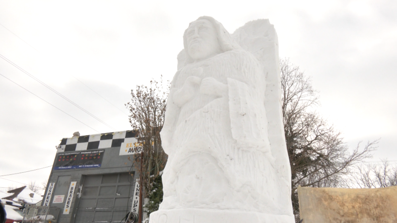 'Snow Jesus' sculpture sparks joy in Ohio community