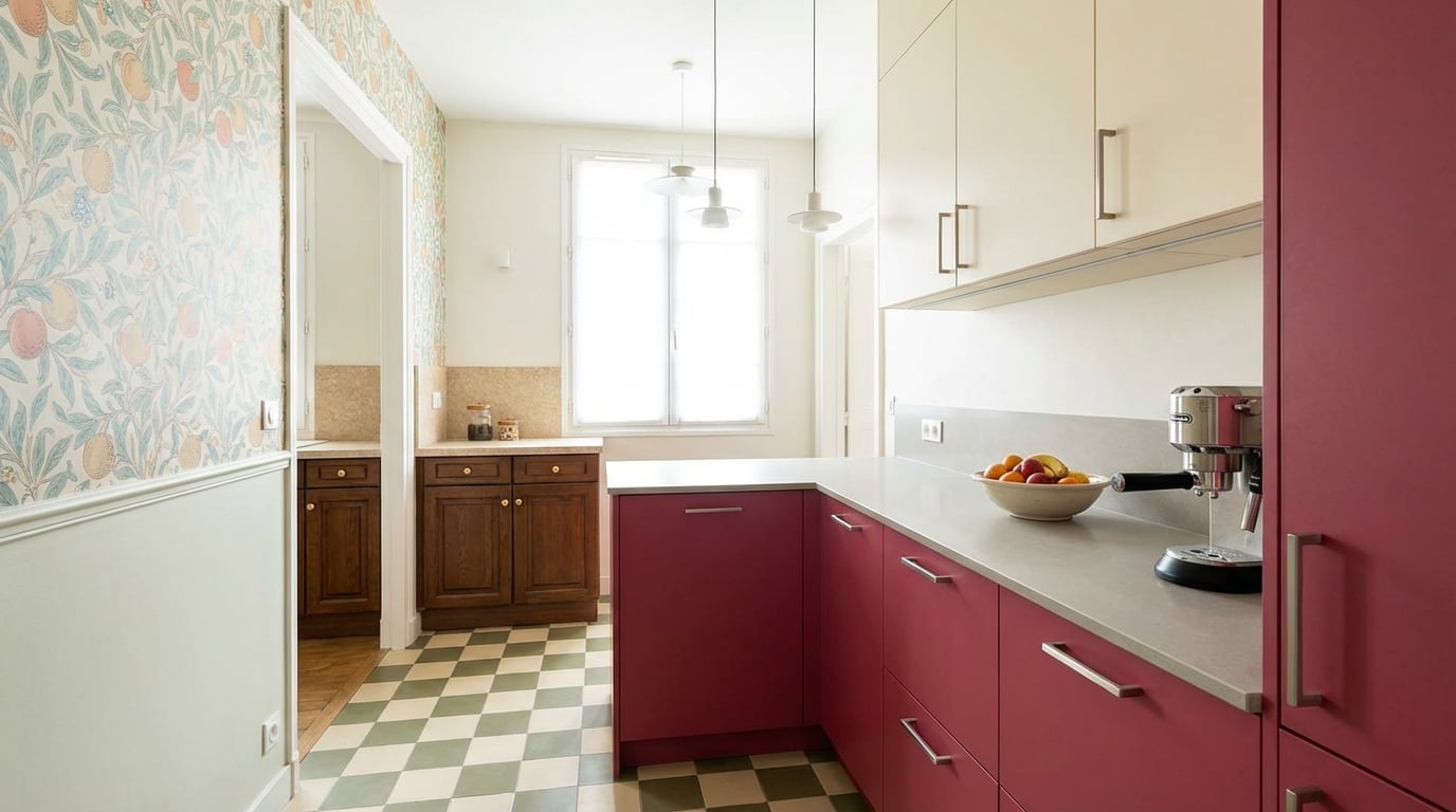 Cette cuisine des années 90 semblait condamnée : la couleur de ses ...