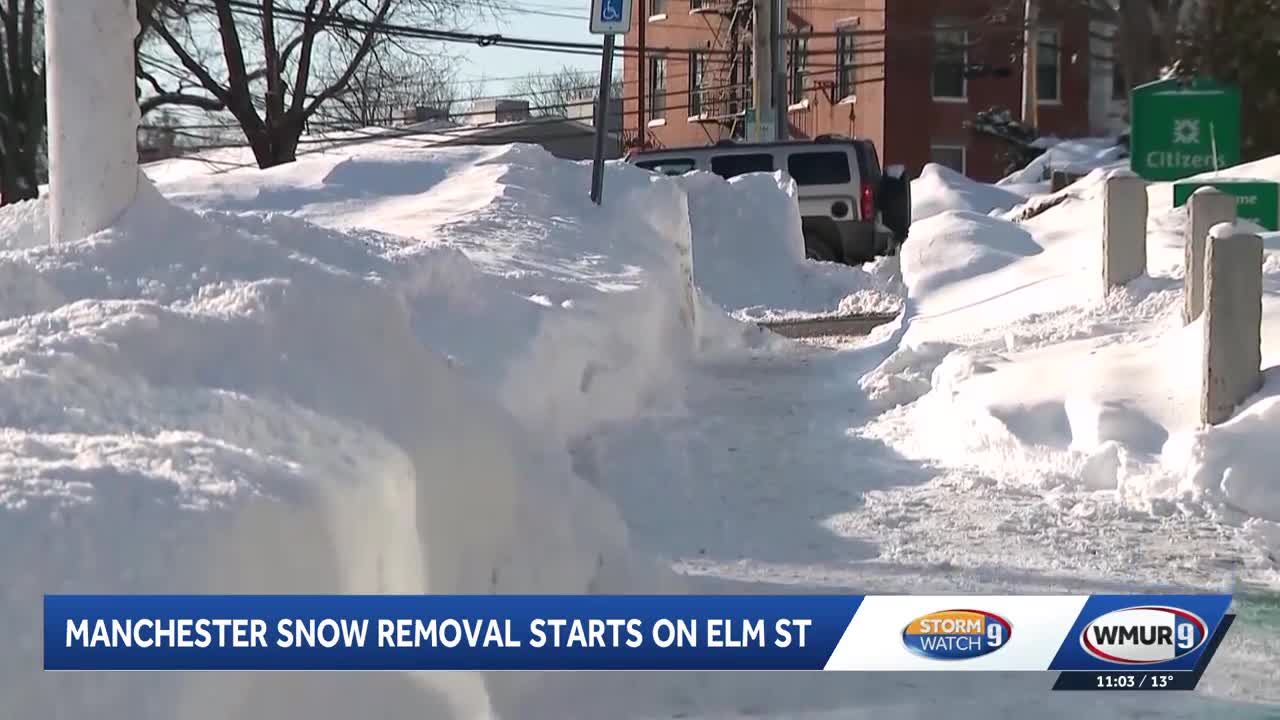Manchester snow removal starts on Elm Street
